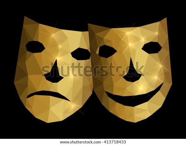 Happy Unhappy Mask Stock Vector (Royalty Free) 413718433 | Shutterstock