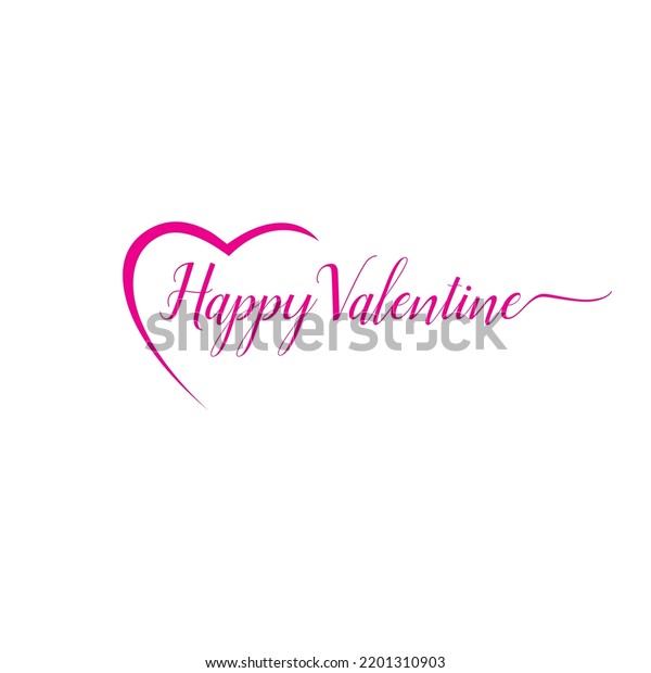 Happy Valentine Logo Design Vector Love Stock Vector (Royalty Free ...