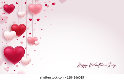 Valentines Day Festive Background On February Stock Vector (Royalty ...