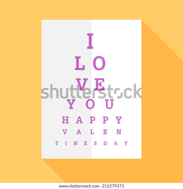 Happy Valentines Day Eyes Chart Stock Vector (Royalty Free) 252279373 ...