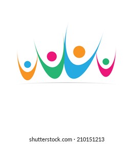 Happy Vector Abstract People Stock Vector (Royalty Free) 210151213 ...
