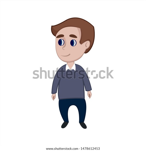 Happy Vector Worker Young Boy Manager Stock Vector (Royalty Free ...