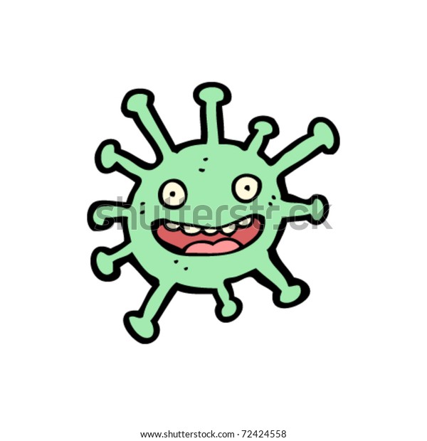 Happy Virus Cartoon Stock Vector (Royalty Free) 72424558 | Shutterstock