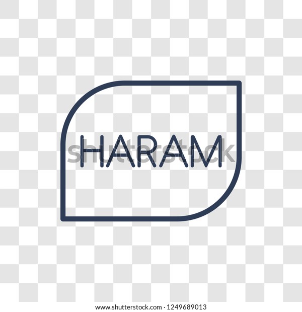 Haram Icon Trendy Linear Haram Logo Stock Vector (Royalty Free ...