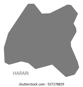 Harari Ethiopia Map Grey Stock Vector (Royalty Free) 557178829 ...