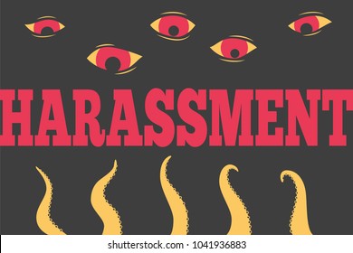 Harassment Vector Illustration Flat Silhouette Banner Stock Vector ...