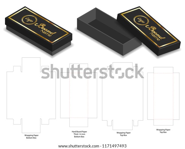 Hard Board Paper Rigid Box 3d Stock Vector (Royalty Free) 1171497493 ...