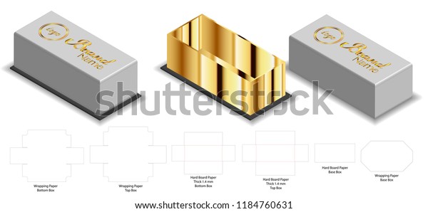 Hard Board Paper Rigid Box 3d Stock Vector (Royalty Free) 1184760631