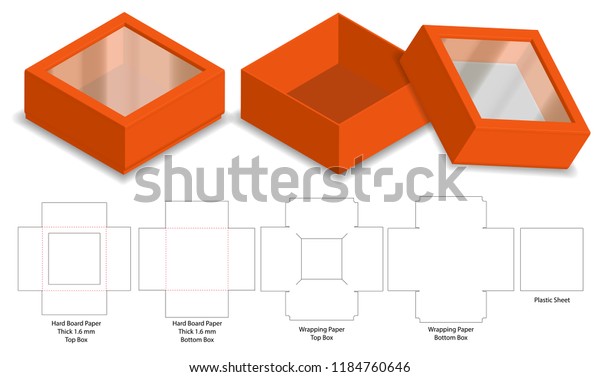 Hard Board Paper Rigid Box 3d Stock Vector (Royalty Free) 1184760646 ...