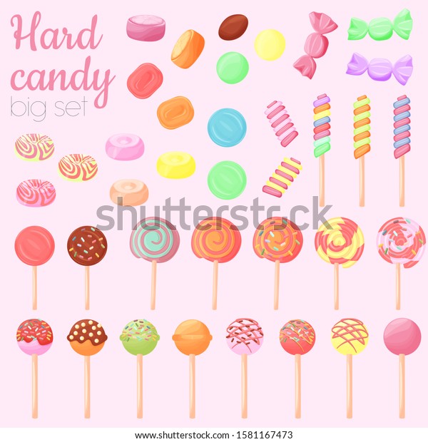 Hard Candy Colorful Isolated Illustration Cartoon Stock Vector (Royalty ...