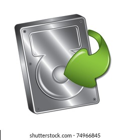 Hard Disc Drive Icon Arrow Upload Stock Vector (Royalty Free) 74966845 ...