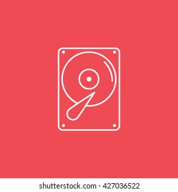 Hard Disc Drive Red Icon On Stock Vector (Royalty Free) 429343426 ...