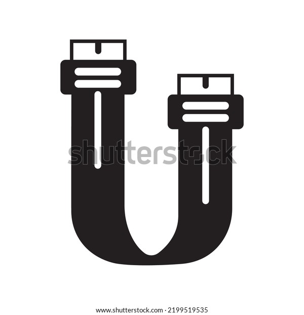 Hard Disk Connect Sata Cable Icon Stock Vector (Royalty Free ...