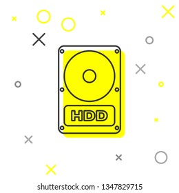 Hard Disk Drive Hdd Line Icon Stock Vector (Royalty Free) 1347829715 ...