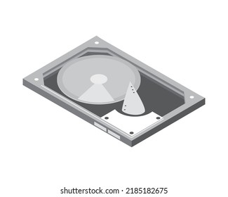 Hard Disk Drive Isometric Icon Stock Vector (Royalty Free) 2185182675 ...