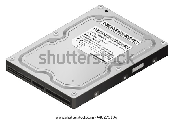 Hard Disk Drive Isometric Vector Illustration Stock Vector (Royalty ...