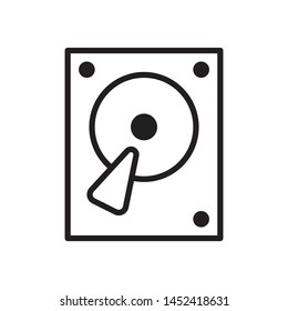 Hard Disk Icon Trendy Outline Style Stock Vector (Royalty Free ...
