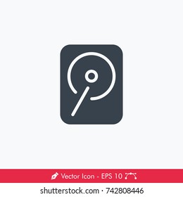 Hard Drive Hdd Icon Vector Stock Vector (Royalty Free) 742808446 ...