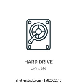 Harddisk Icon Thin Linear Harddisk Outline Stock Vector (Royalty Free ...