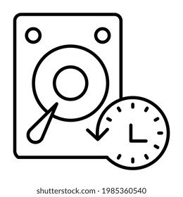 Hard Drive Reload Clock Showcasing Data Stock Vector (Royalty Free ...