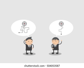 Hard Easy Way Target Doodle Vector Stock Vector (Royalty Free ...
