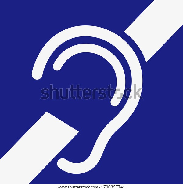 Hard Hearing No Hear Icon Deafness Stock Vector (Royalty Free ...