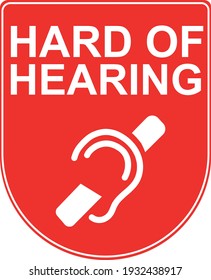 Hard Hearing Warning Sign Stock Vector (Royalty Free) 1932438917 ...
