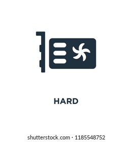 Hard Icon Black Filled Vector Illustration Stock Vector (Royalty Free ...