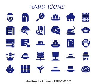 Hard Icon Set 30 Filled Hard Stock Vector (Royalty Free) 1286420776 ...