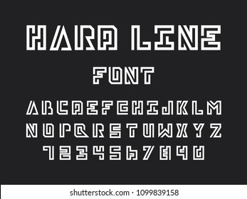 Hard Line Font Vector Alphabet Letters Stock Vector (Royalty Free ...