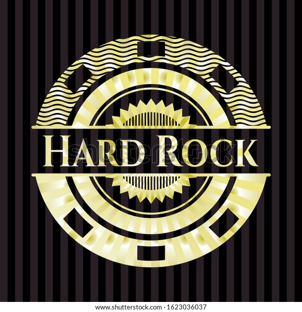 Hard Rock Gold Badge Vector Illustration Stock Vector (Royalty Free ...