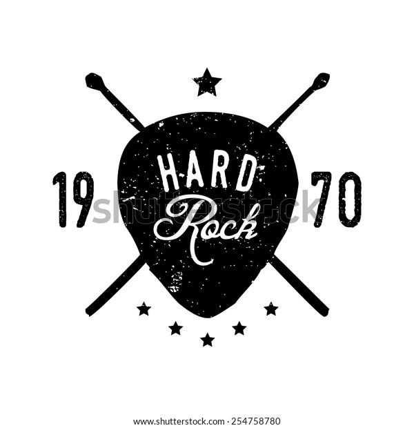 Hard Rock Retro Logo Stock Vector (Royalty Free) 254758780