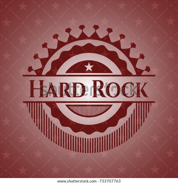 Hard Rock Retro Red Emblem Stock Vector (Royalty Free) 733707763 ...
