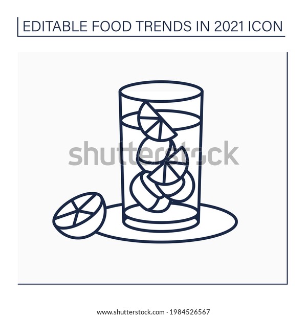 Hard Seltzer Line Icon Carbonated Alcoholic Stock Vector (Royalty Free ...