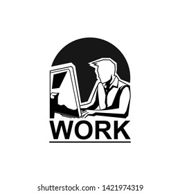 Hard Work Illustration Logo Stock Vector (Royalty Free) 1421974319 ...