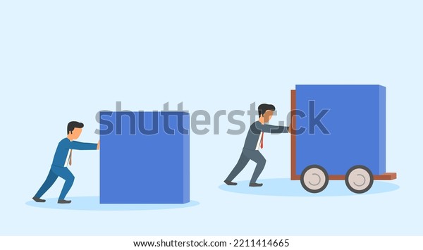 Hard Work Vs Smart Work Businessmen Stock Vector (Royalty Free ...