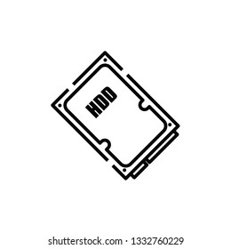 Hardisk Line Art Stock Vector (Royalty Free) 1332760229 | Shutterstock