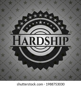 Hardship Realistic Black Emblem Vector Illustration Stock Vector ...