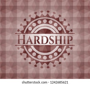 Hardship Red Badge Geometric Pattern Background Stock Vector (Royalty ...