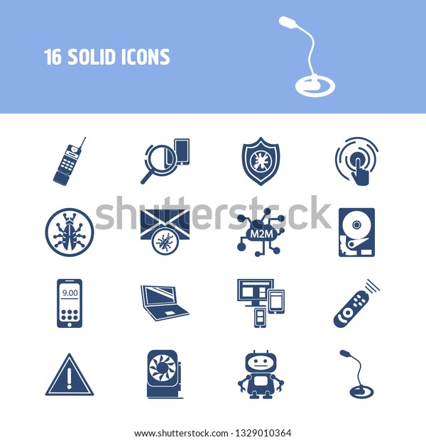 Hardware Icon Set Laptop Old Mobile Stock Vector (Royalty Free ...