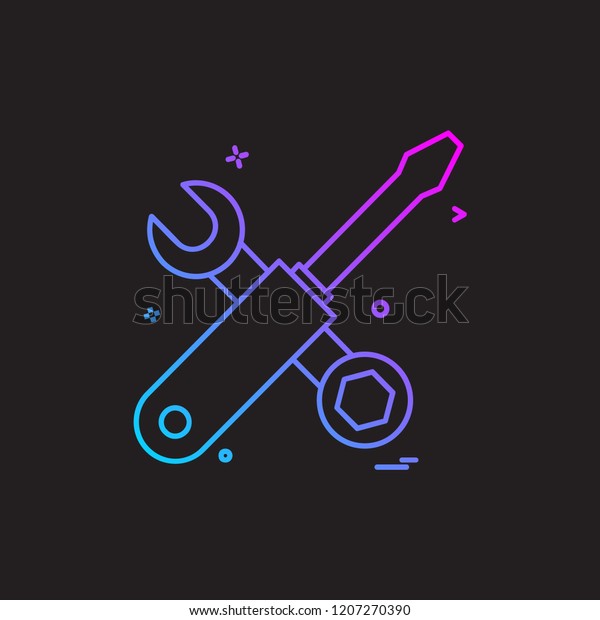 Hardware Tool Icon Design Vector Stock Vector (Royalty Free) 1207270390 ...