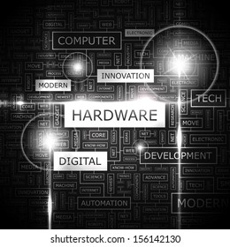 Hardware Word Cloud Concept Illustration Graphic Stock Vector (Royalty ...
