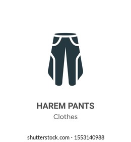 Harem Pants Vector Icon On White: vector de stock (libre de regalías ...