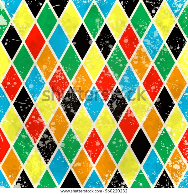 Harlequin Vintage Background Vector Illustration Stock Vector (Royalty ...