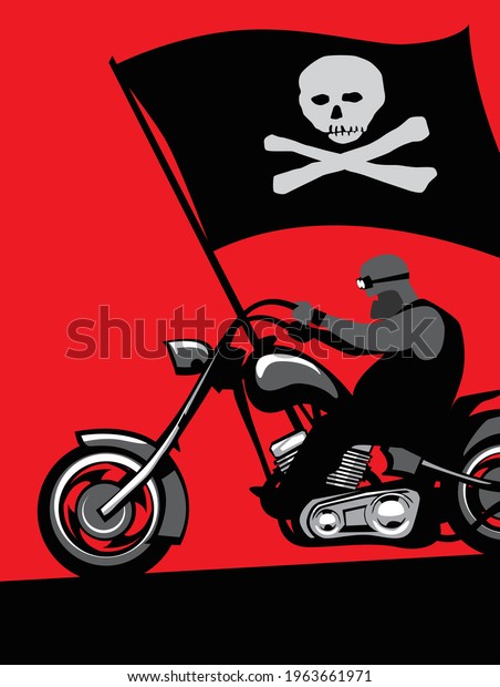 Harley Davidson Hells Angels True Biker Stock Vector (Royalty Free ...