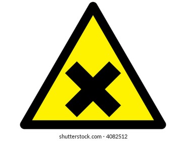 Harmful Irritant Symbol On Triangular Yellow Stock Vector (Royalty Free ...