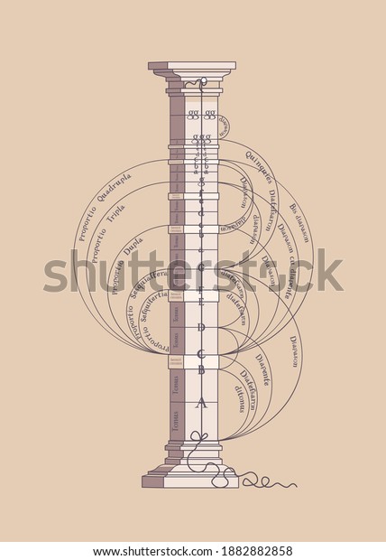 Harmony Spheres Pythagorean Theory Ancient Greek Stock Vector (Royalty ...