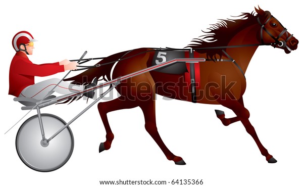 Harness Racing Horses Race Specified Gait: vector de stock (libre de ...