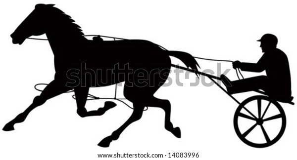 Harness Racing Silhouette Stock Vector (Royalty Free) 14083996