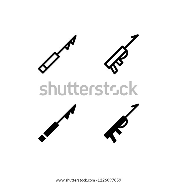 Harpoon Icon Logo Vector Symbol Spear : image vectorielle de stock ...